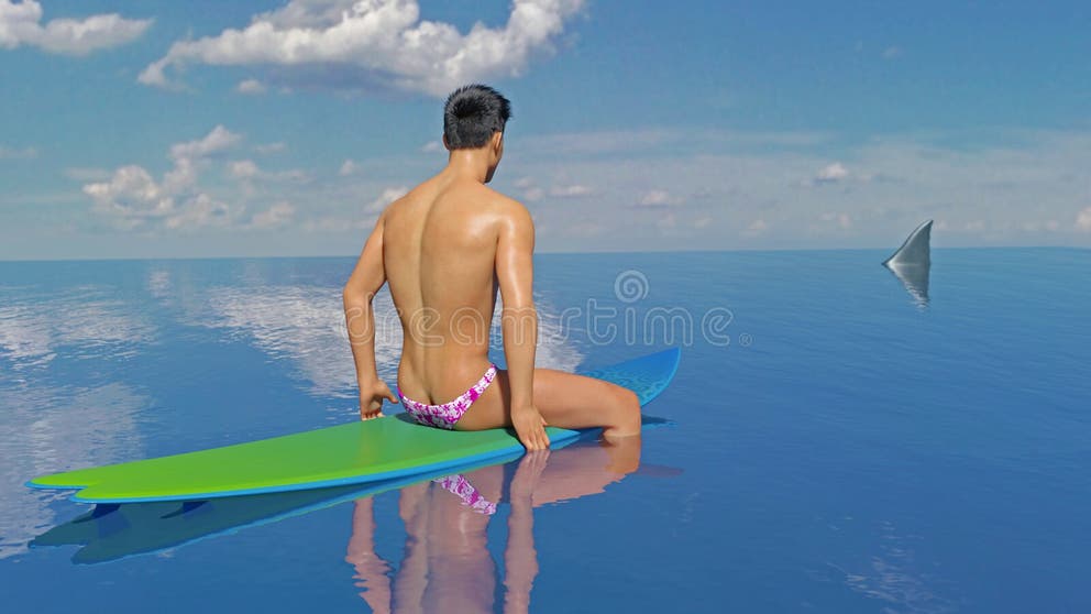 Man Sitting Surfboard Stock Illustrations 102 Man Sitting Surfboard