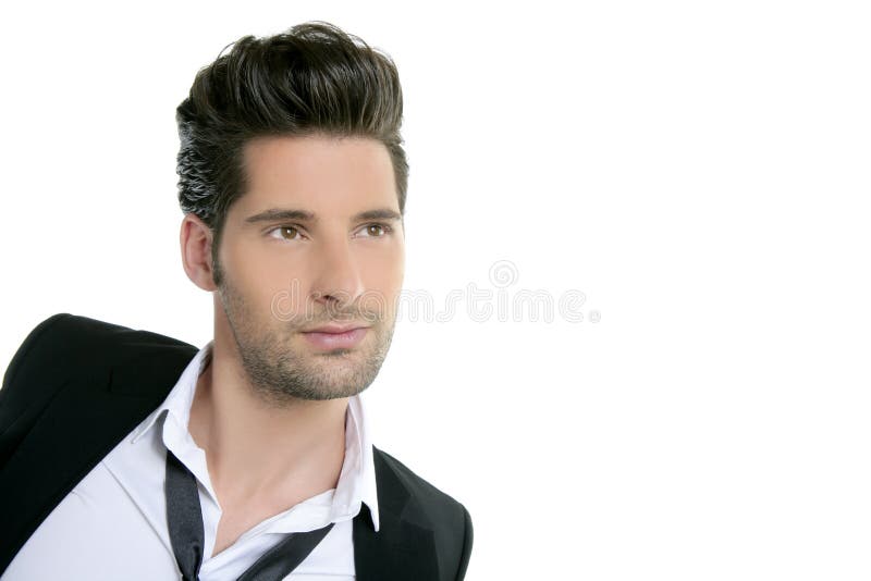 Handsome Young Man Suit Casual Tie Suit Stock Image - Image of isolated ...