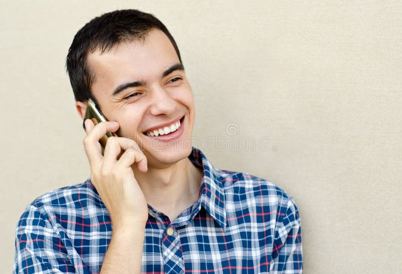 Handsome Young Man Talking on the Phone Stock Image - Image of ...