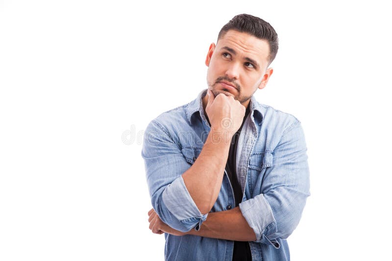 Man thinking stock photo. Image of intellectual, background - 31444412