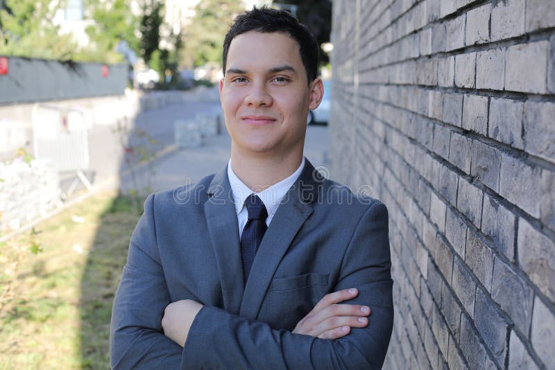 Handsome Young Man Wearing a Cute Suit Stock Photo - Image of fashion ...