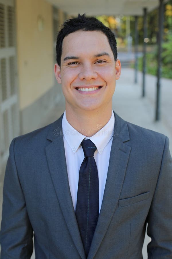 Handsome Young Man Wearing a Cute Suit Stock Photo - Image of education ...