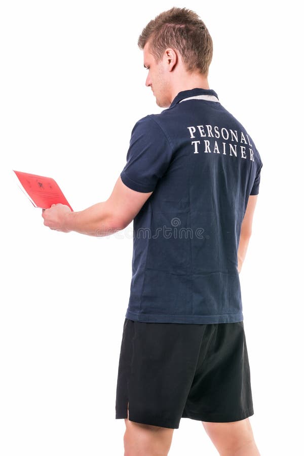 Young Guy with His Personal Trainer beside Him Stock Photo - Image of ...