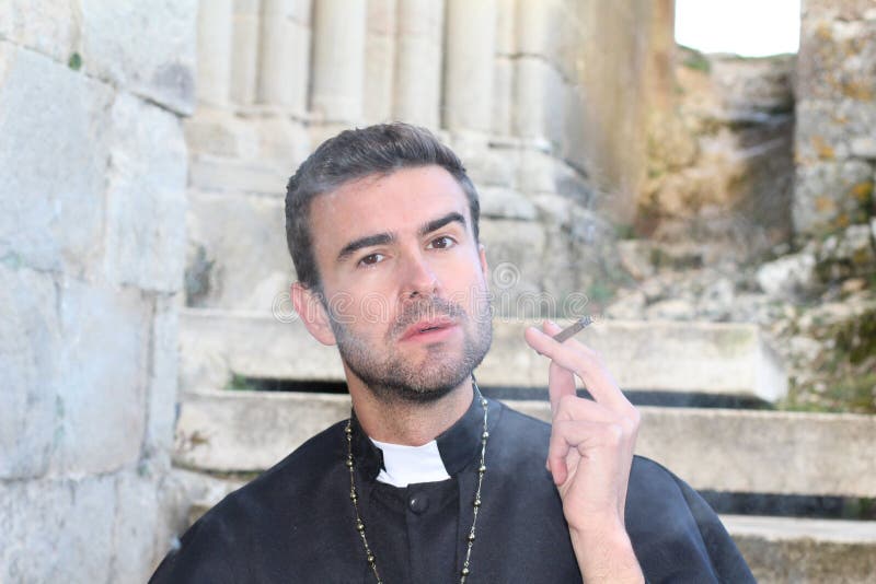 Catholic Nun Smoking a Cigarette Stock Photo - Image of devote, woman ...