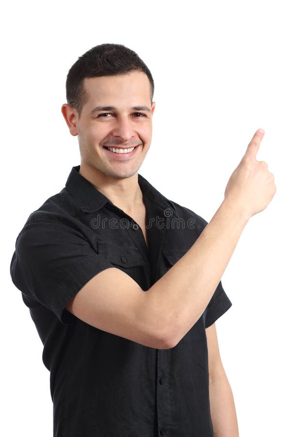 Handsome Man In Blank White Shirt Stock Image - Image of confident ...