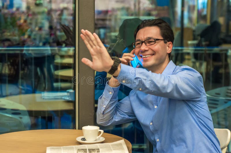 Handsome Young Successful Man Doing a Welcome Gesture. Inviting ...