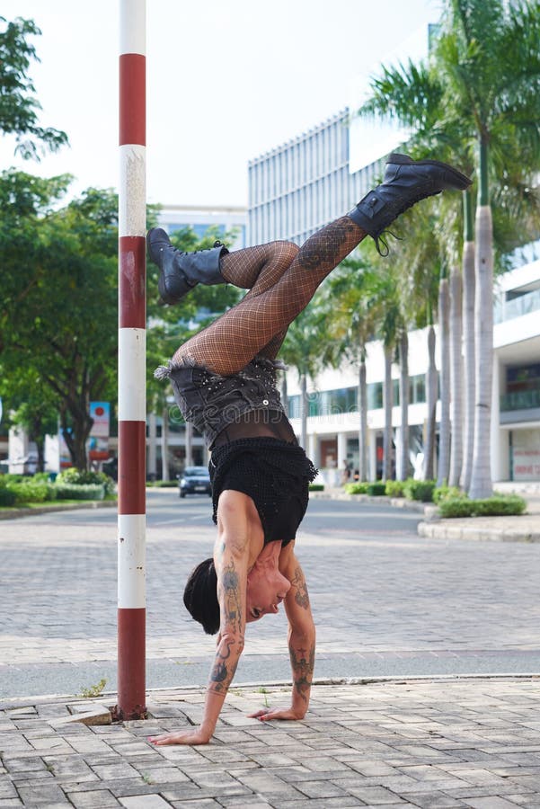 Handstand stock image. Image of outdoor, punk, trendy - 94003653