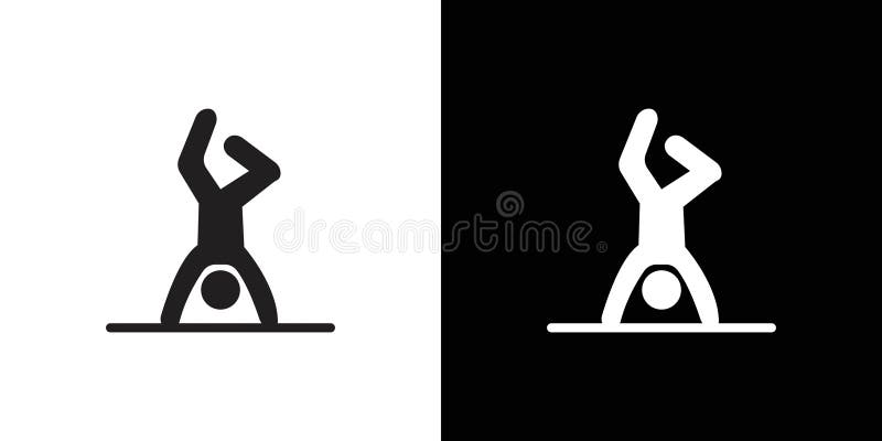 Handstand Exercise Icon Isolated Flat Vector in Outline Stock Vector ...