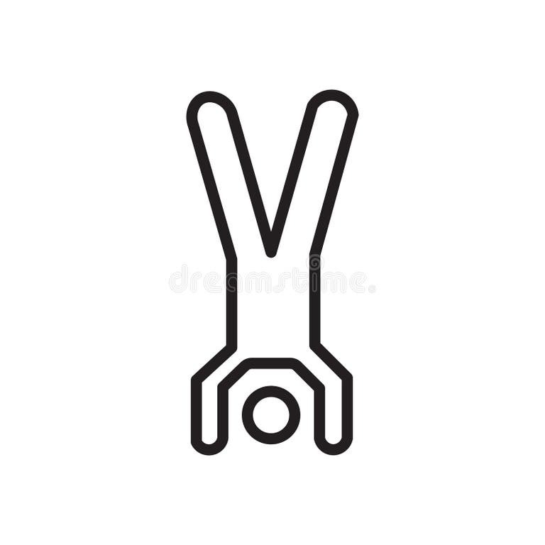 Handstand Exercise Icon Outline Vector for Web Ui Stock Vector ...