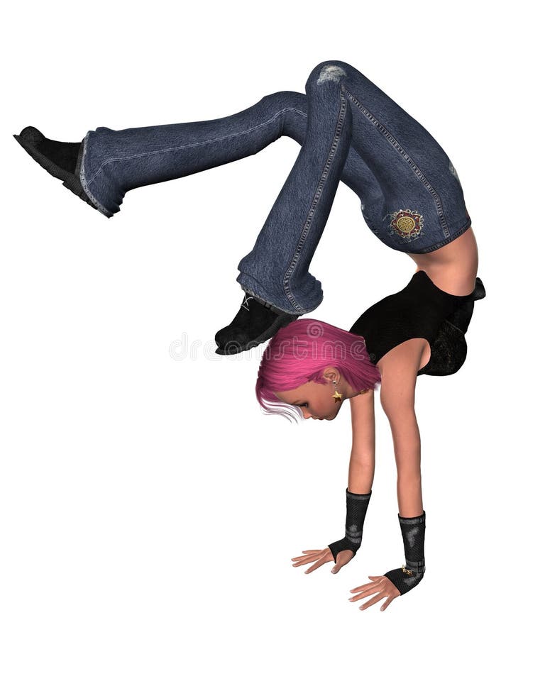 Handstand Girl Stock Illustrations – 763 Handstand Girl Stock ...