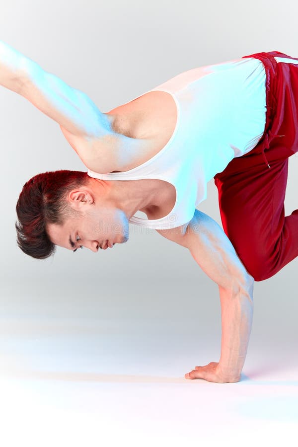 Breakdancer Handstand on One Hand Stock Photo - Image of person, woman ...