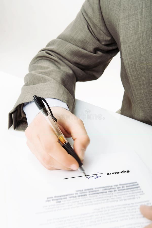 Handtekening stock foto. Image of toepassing, contract - 16927278