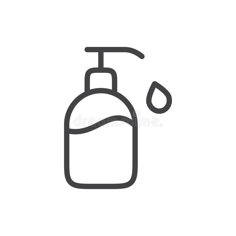 Handwash Icon Thin Outline Art Symbol Stock Vector - Illustration of ...
