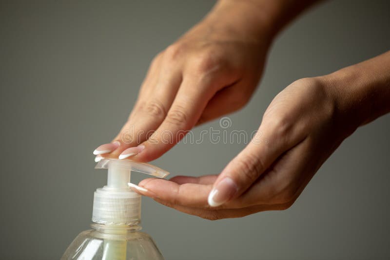 Handwashing, Hand Wash with Liquid Soap Stock Image - Image of shampoo ...
