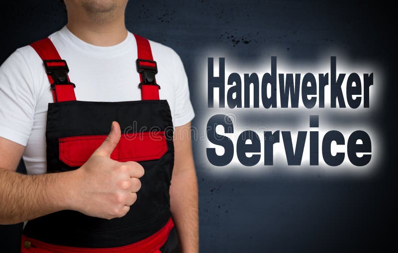 Handwerker Service in German Craftsman Service is Shown by Art Stock ...