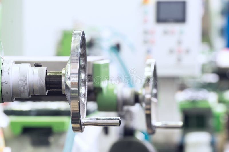 Handwheel for Control of the Milling Machine. Stock Image - Image of ...