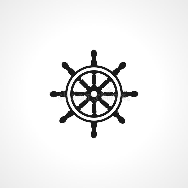 Handwheel Icon. Ship Steering Wheel Sea Simple Isolated Black Icon ...