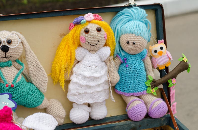 Cute Spring Birds, Decorative Toys of Handwork. Easter Decorations ...