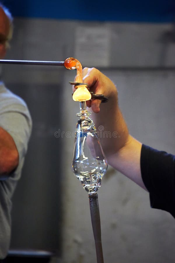 Handwork Production of a Wine Glass Stock Photo - Image of melt, wine ...