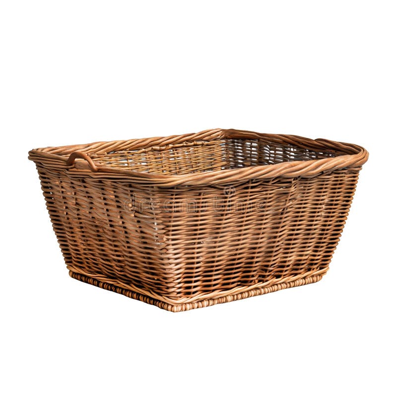 A Handwoven Basket with a Rounded Shape and a Sturdy Handle, Crafted ...