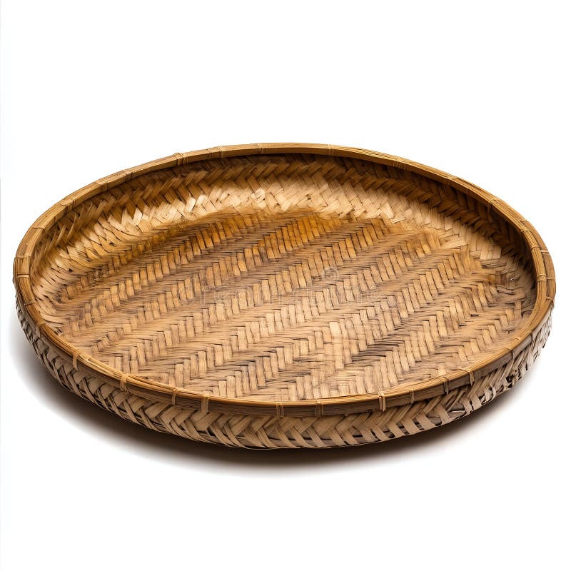 Handwoven Oval Bamboo Serving Tray Basket Authentic Natural Rattan ...