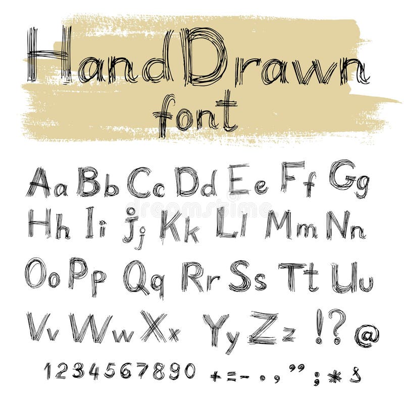 Handwriten Alphabet Stock Illustrations – 20 Handwriten Alphabet Stock ...