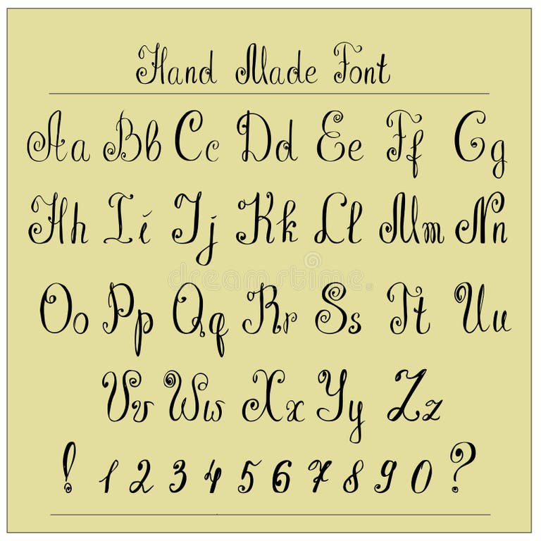 Handwriting Fonts Stock Illustrations – 5,718 Handwriting Fonts Stock ...