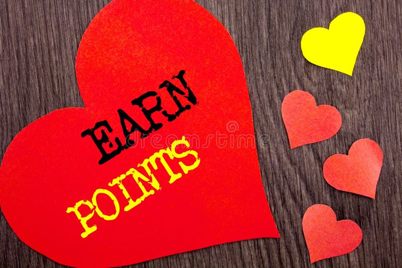 Handwriting Announcement Text Showing Earn Points. Concept Meaning ...
