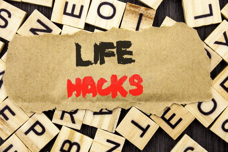 Handwriting Announcement Text Showing Life Hacks. Concept Meaning ...