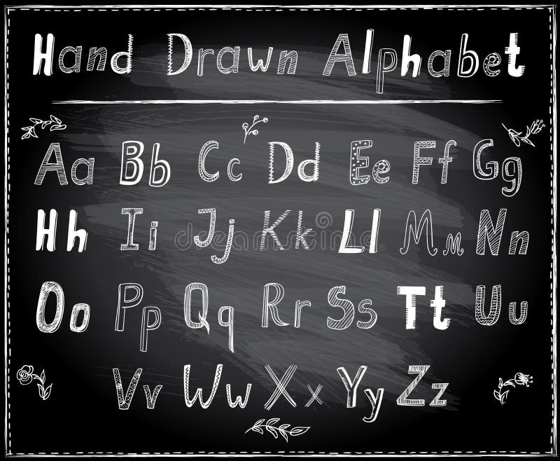 Handwriting Alphabet, Cartoon Typography Design, Hand Drawn Font Stock ...