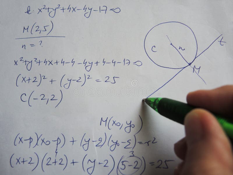 Handwriting Formula and Graphic Stock Image - Image of calculation ...