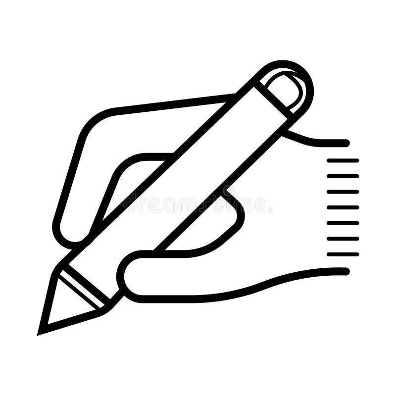 Black Hand Writing Logo, Handwriting Icon Stock Vector - Illustration ...