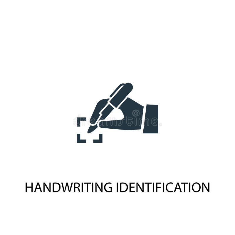 Handwriting Identification Icon from Authentication Collection. Simple ...