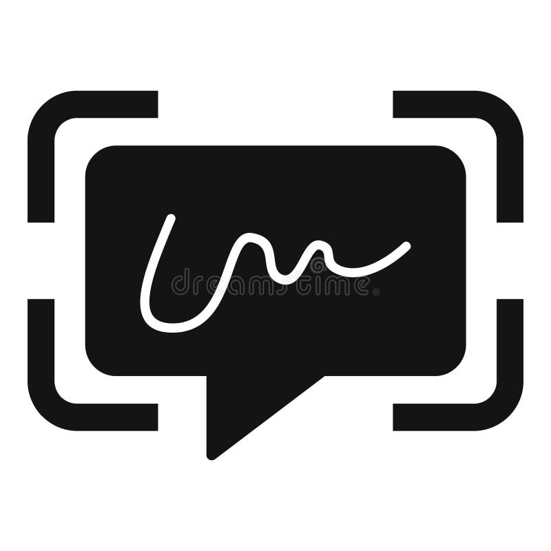 Handwriting Identification Message Icon Simple Vector Check Data Stock