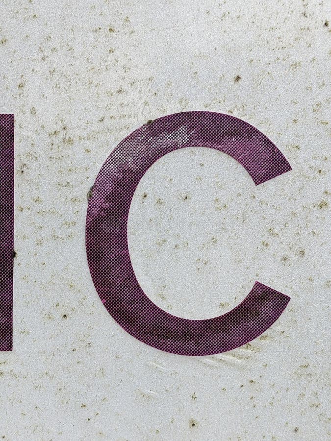 Handwriting Letter in Distressed State Sign Font C Typography Stock ...