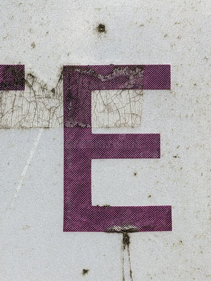Handwriting Letter in Distressed State Sign Font E Typography Stock ...