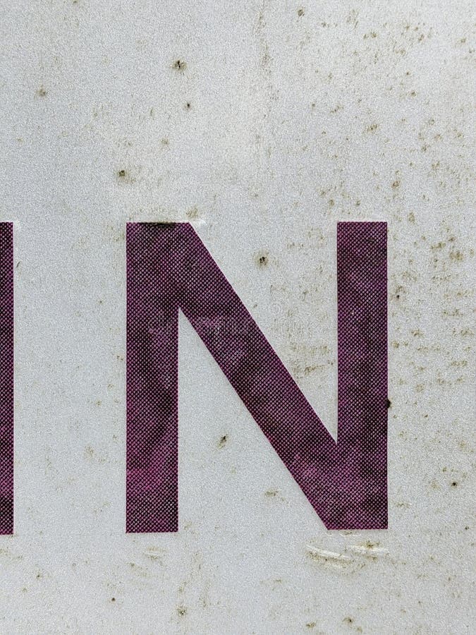 Handwriting Letter in Distressed State Sign Font N Typography Stock ...