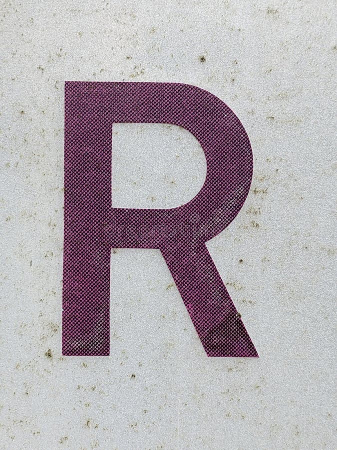 Handwriting Letter in Distressed State Sign Font R Typography Stock ...