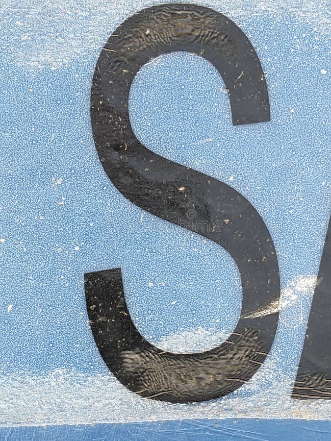 Handwriting Letter in Distressed State Sign Font S Typography Stock ...