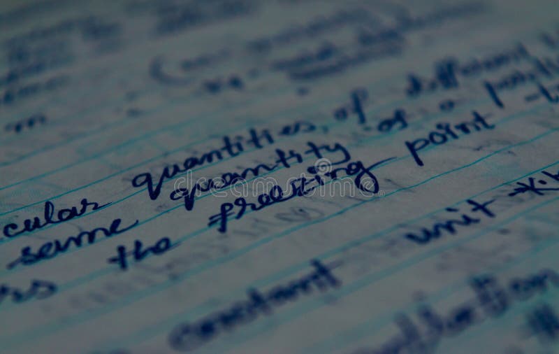 Handwriting page. stock photo. Image of 070517a0192, homework - 4412948