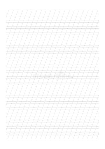 Handwriting Paper - A4 Sheet, Blank Horizontal Lines with Diagonal ...