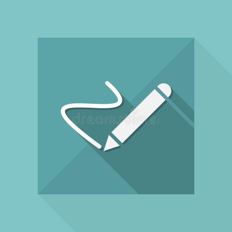Handwriting Pen Concept - Vector Flat Minimal Icon Stock Vector ...