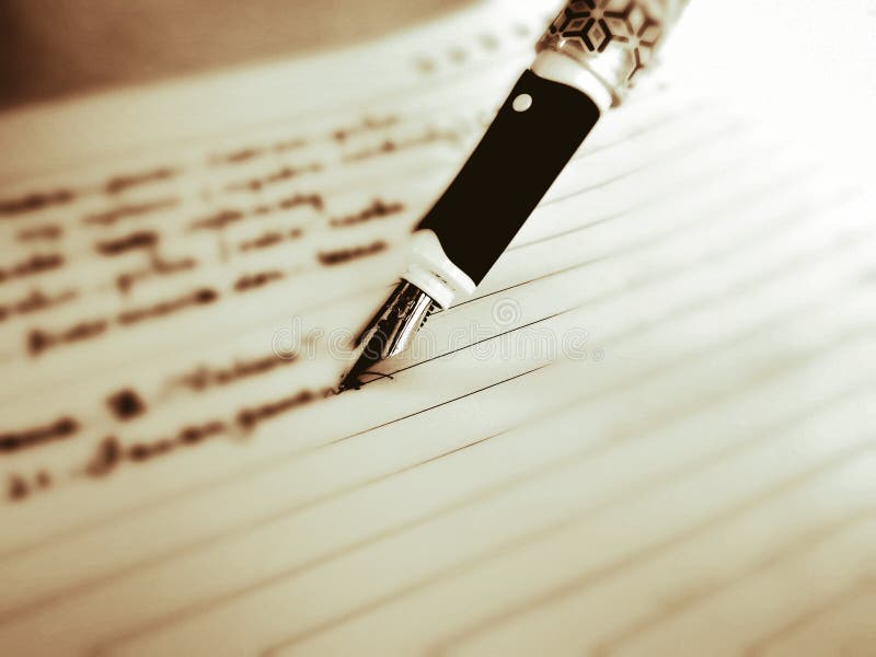 Handwriting plume stock image. Image of handwriting - 164419337