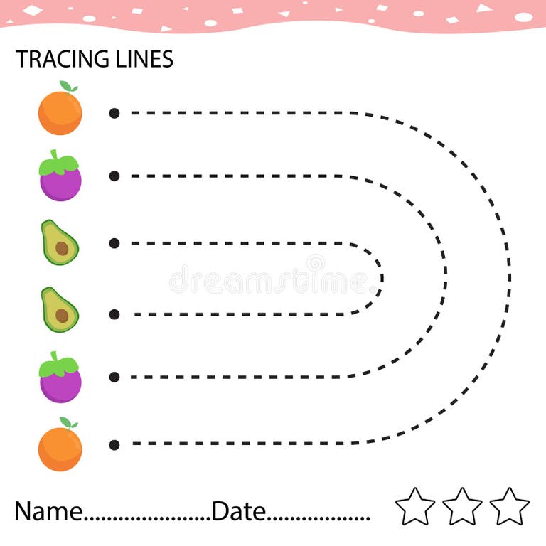 Handwriting Practice. Educational Game Worksheet for Children. Draw ...