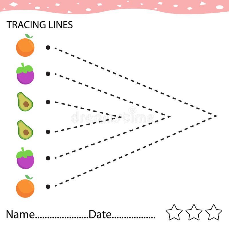 Handwriting Practice. Educational Game Worksheet for Children. Draw ...