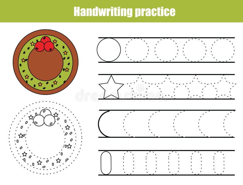 Handwriting Practice Sheet. Educational Children Game, Printable ...