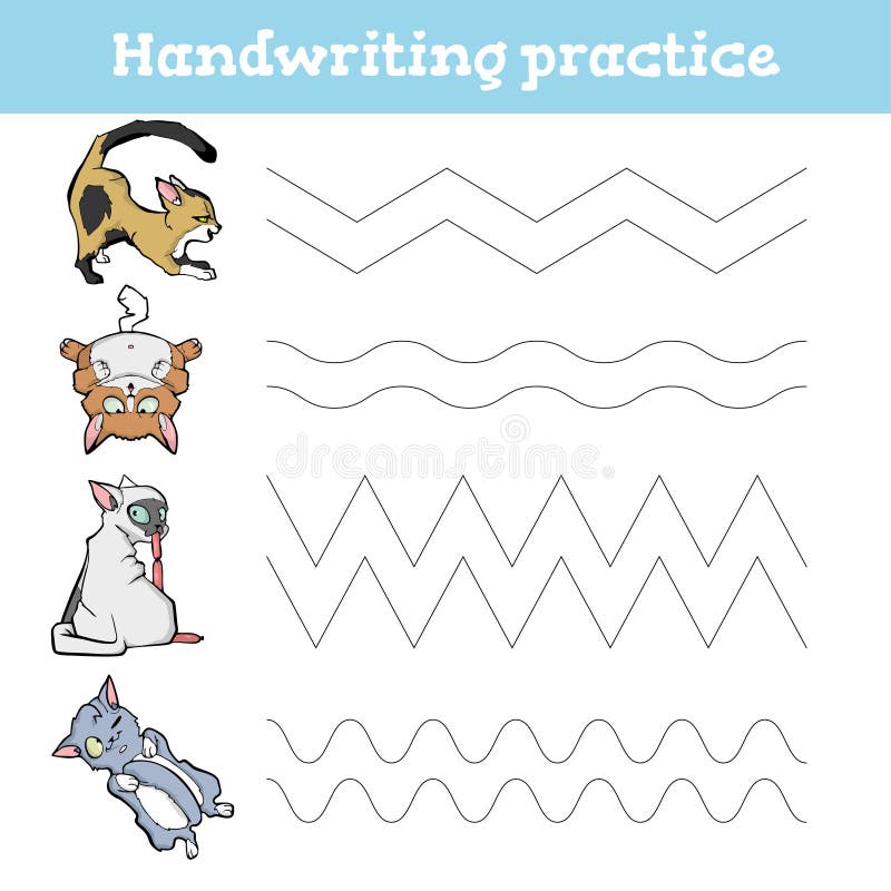 Handwriting Practice Sheet. Educational Children Game, Restore the ...