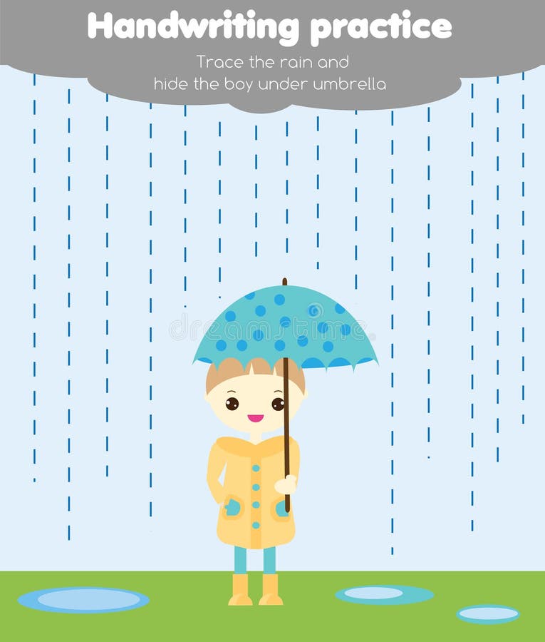Handwriting Practice Sheet. Educational Children Game, Printable ...