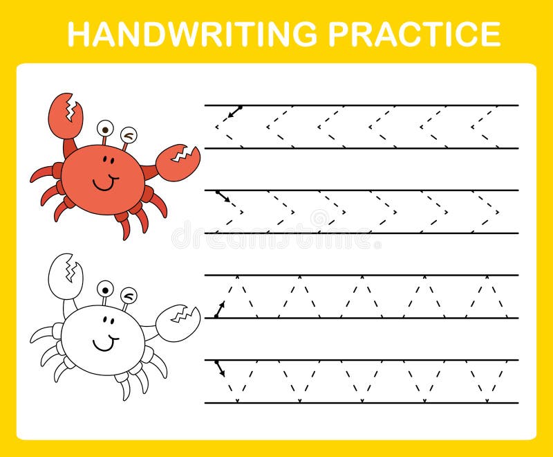 Handwriting Practice Sheet. Educational Children Game, Printable ...