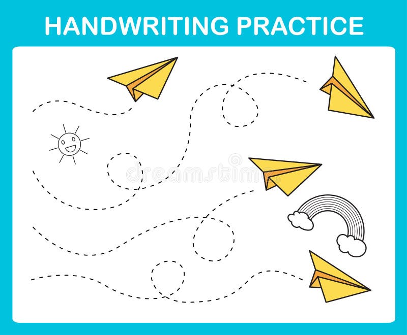 Handwriting Practice Sheet. Educational Children Game, Printable ...